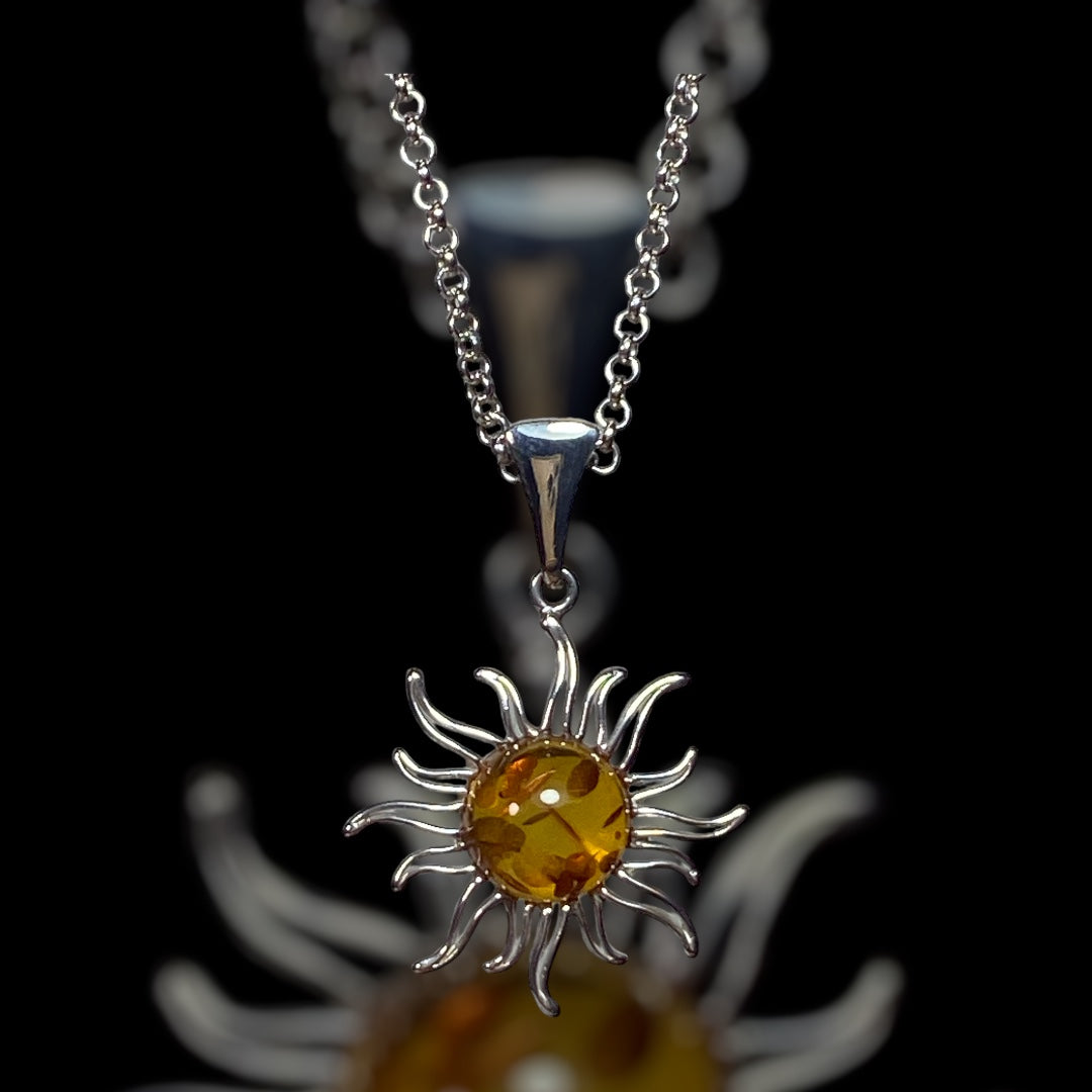 Amber filigree sun – Simpson's Jet of Whitby