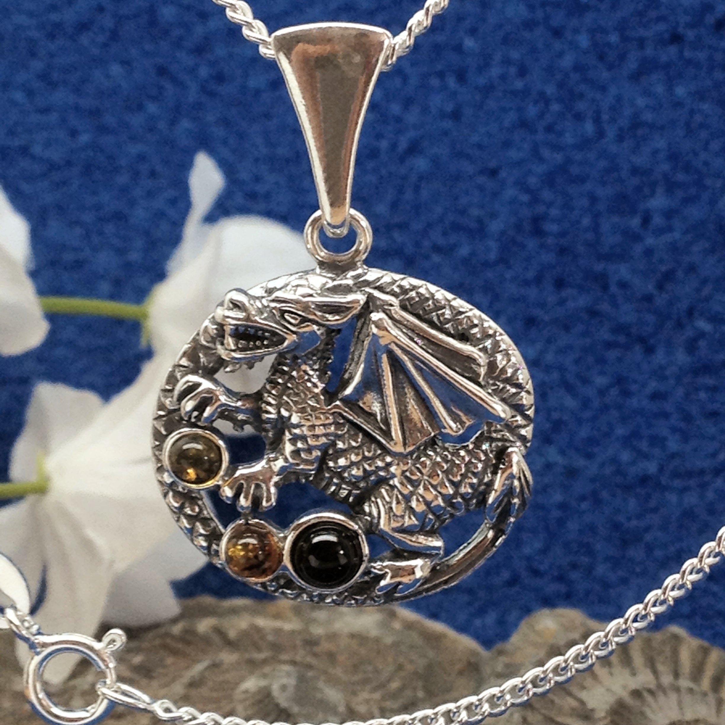 Pendants – tagged "Amber & Jet" – Simpson's Jet of Whitby